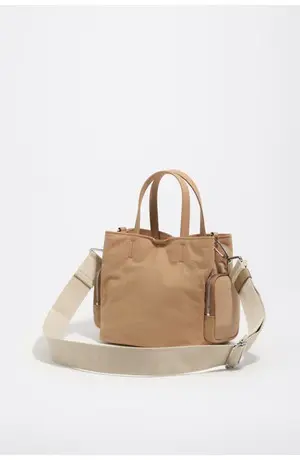 Bimba Y Lola Mini Nylon Pocket Bag - Camel