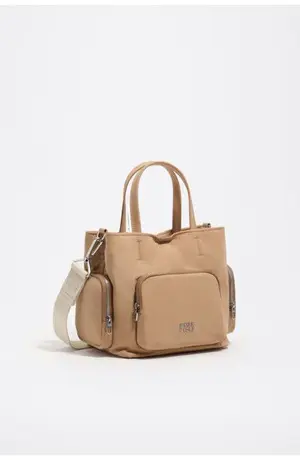 Bimba Y Lola Mini Nylon Pocket Bag - Camel