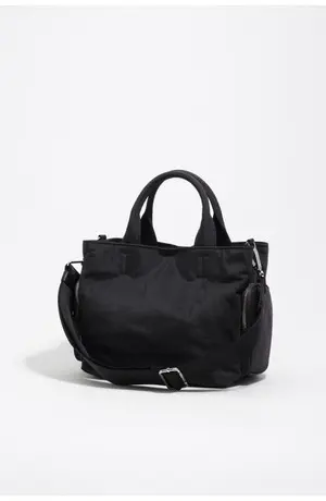 Bimba Y Lola Nylon Pocket Bag With Leather Details - Graphite