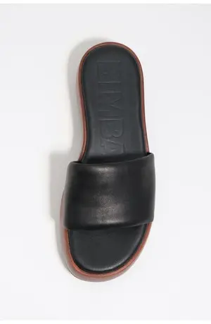 Bimba Y Lola Leather Platform Sandals - Black