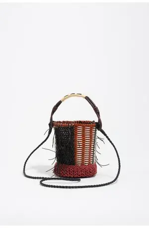Bimba Y Lola Woven Leather Mini Bag