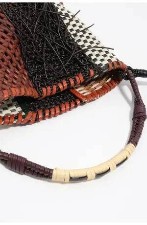 Bimba Y Lola Woven Leather Mini Bag