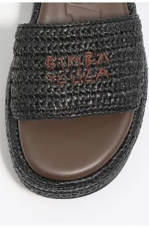 Bimba Y Lola Raffia Platform Sandals
