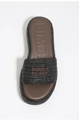 Bimba Y Lola Raffia Platform Sandals