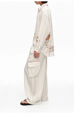 Bimba Y Lola Barrel-leg Cotton Trousers
