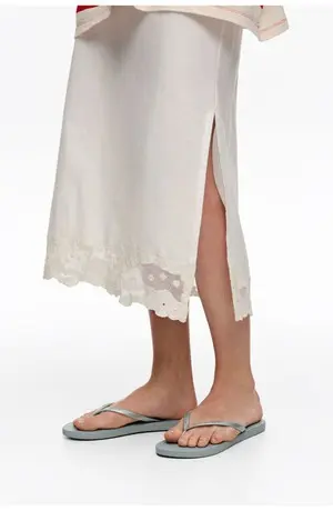 Bimba Y Lola Cotton Lace Midi Skirt