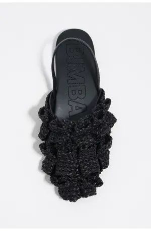 Bimba Y Lola Raffia Slingback Ballerina Flats