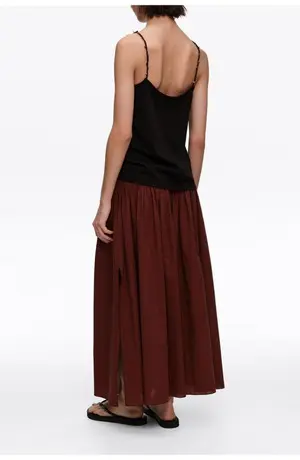 Bimba Y Lola Flared Cotton Midi Skirt