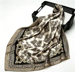 SILKSILKY Pure Silk Vintage-inspired Pattern Square Scarf - Multi
