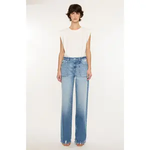 KANCAN Monie High-rise Wide-leg Jeans - Medium Wash