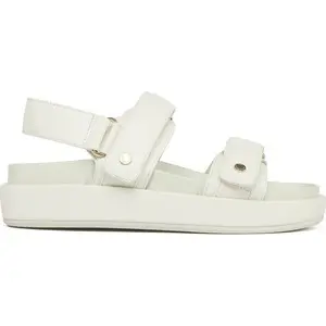 J/SLIDES NYC Bay Leather Slingback Sandal - White