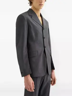 JIL SANDER Single-breasted Wool Blazer - Grey
