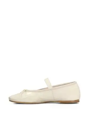 ANNIEL Bow-detail Elasticated-strap Ballet Flats