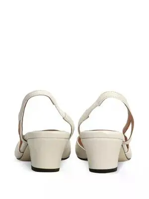 ANNIEL Cap-toe Slingback Pumps