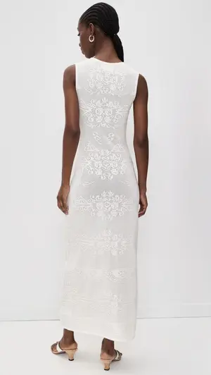 ALIGNE Ashley Crochet Knit Maxi Dress - Ivory