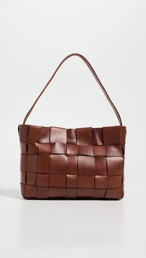ST. AGNI Woven Mini Tote - Chestnut