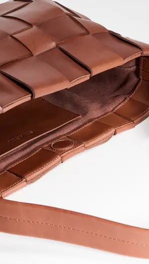 ST. AGNI Woven Mini Tote - Chestnut