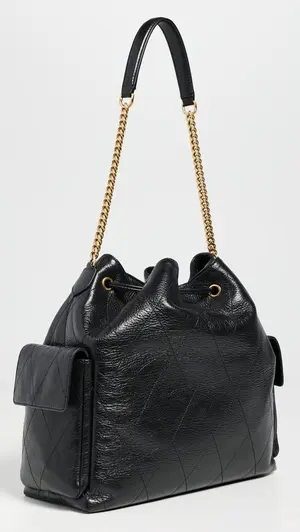 Tory Burch Charlie Quilted Large Drawstring Shoulder Bag