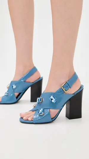 Marni Crystal-embellished Crisscross Sandals