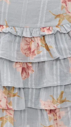 LoveShackFancy Moralina Floral Mini Skirt