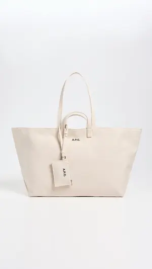 A.p.c. Le Drummer Canvas Tote Bag - Ecru
