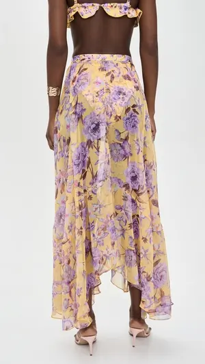 PatBO Peony Print Lycra Maxi Skirt