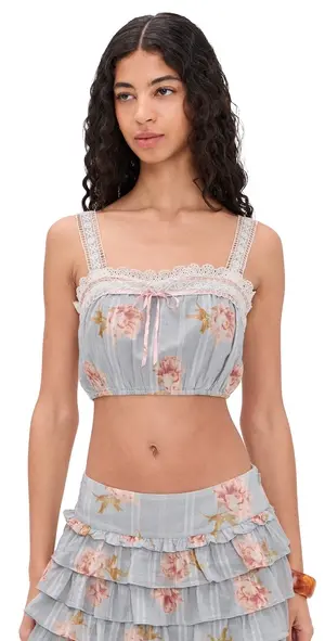 LoveShackFancy Broca Top - Rustic Sky