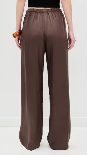 Enza Costa Fluid Twill Pants - Chocolate