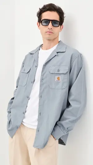 Carhartt Work In Progress Long Sleeve Kelsey Shirt - Mirror