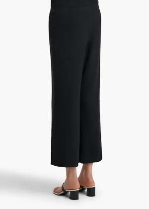 Khaite Walter Pant In Textured Giro Inglese - Black