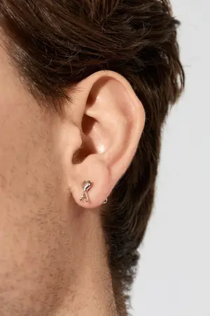 AMI Paris Brass Earrings - Silver