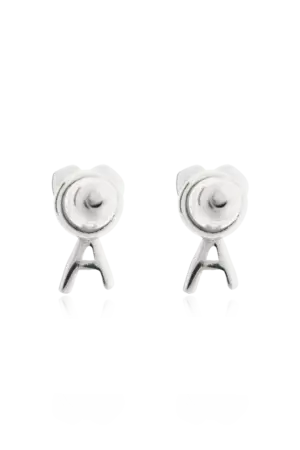 AMI Paris Brass Earrings - Silver
