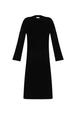 AKEP Long-sleeve Openwork Knit Cardigan