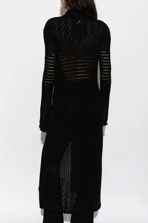 AKEP Long-sleeve Openwork Knit Cardigan