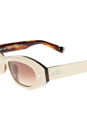 Maison Kitsuné X A. Society Rectangle Sunglasses - Cream
