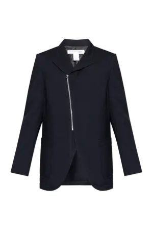 Comme Des Garçons Blazer With Zip Fastening - Navy Blue