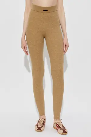 Fear Of God Leggings With Logo Patch - Beige