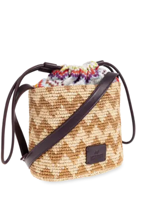 Missoni Small Shoulder Bag With Logo - Beige