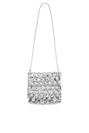 SELF-PORTRAIT Shoulder Bag With Crystals - Silver