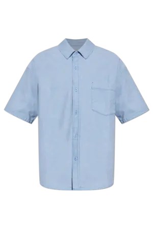 American Vintage Denim Short-sleeve Shirt - Blue