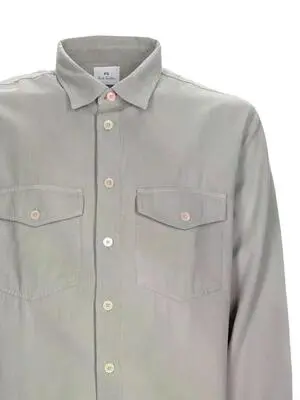 Paul Smith Long-sleeve Flap Pocket Shirt - Grey
