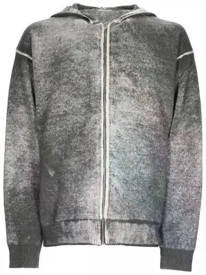 AMISH SUPPLIES Acid-wash Zip-up Hoodie