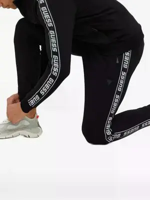 Guess Logo-tape Track Pants - Black