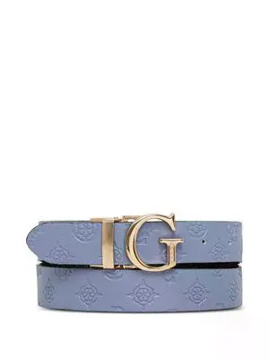 Guess Logo-embossed Reversible Belt - Black