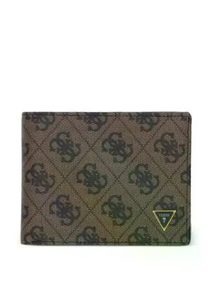 Guess Milano Monogram-print Logo-plaque Wallet - Brown