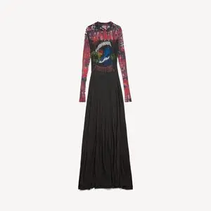 Balenciaga Long Sleeve Tie Dye Dress