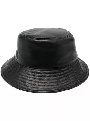 Drome Leather Bucket Hat - Black