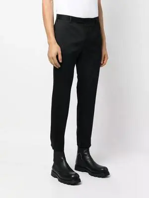 PT TORINO Straight-leg Cropped Trousers - Black