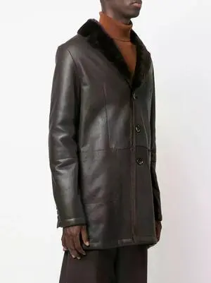 DESA 1972 Single-breasted Leather Coat