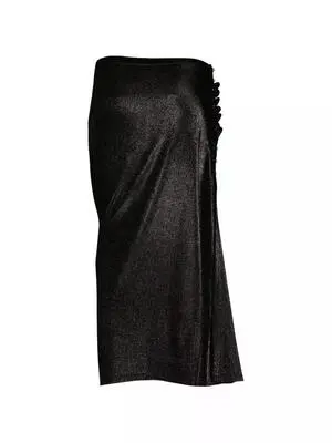 Rabanne Draped Midi Skirt - Black